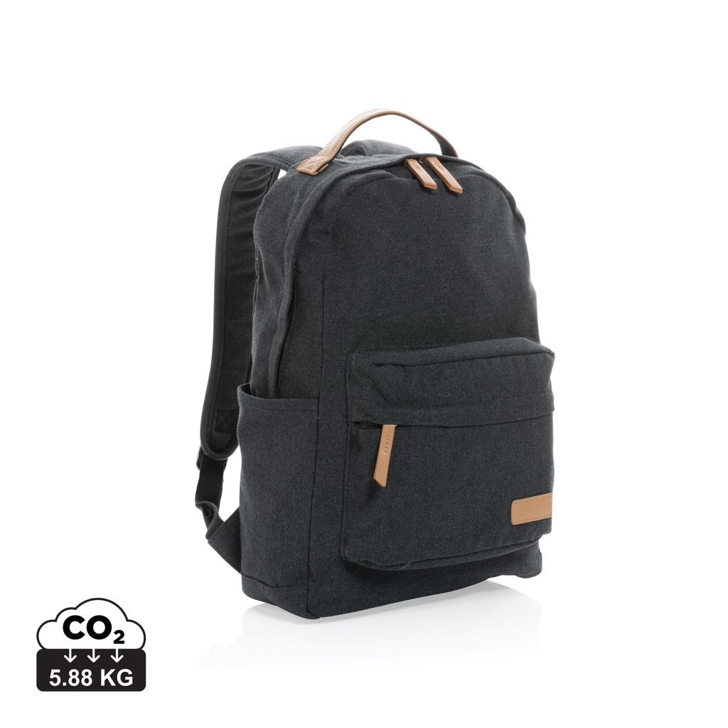Impact AWARE™ 16 oz. recycled canvas backpack (P760.221), printed ...